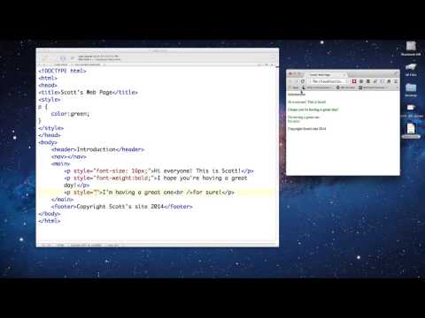 Creating your first CSS - Internal Style Sheet