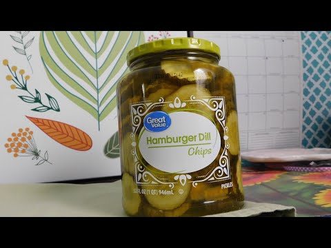 Walmart Hamburger Pickles, Great Value Hamburger Dill Chip Pickles