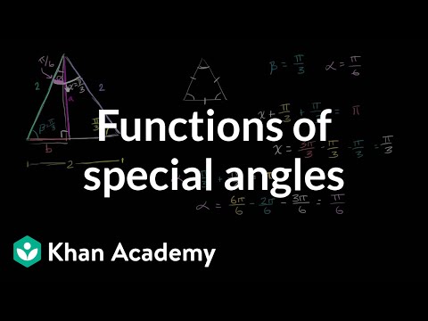 Finding trig functions of special angles example Video Lecture