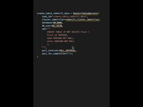 How to Schedule and Execute SQL Commands on a Redshift Database using Airflow!