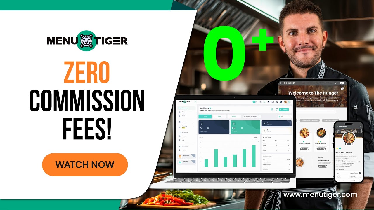 Build Your Own Restaurant Online Ordering System with MENU TIGER (And Keep 100% of Your Sales!)