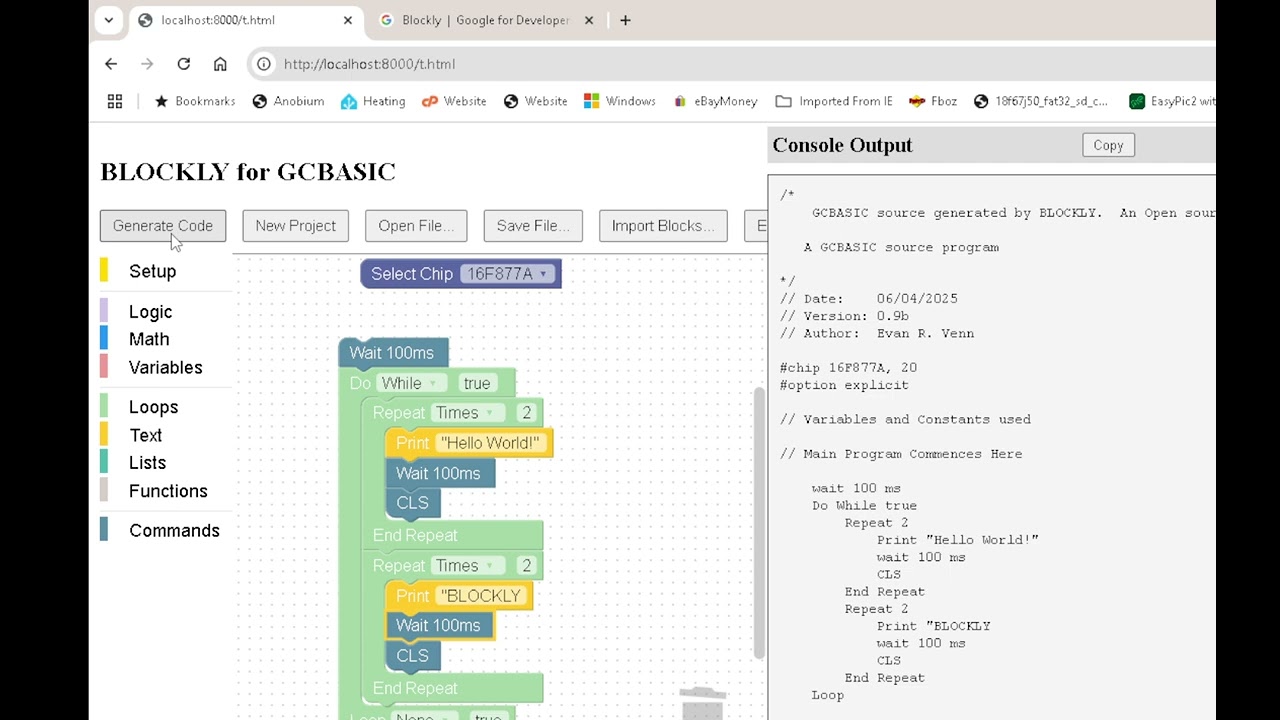 Introducing Blockly for GCBASIC—Smarter Coding, Better Workflow!