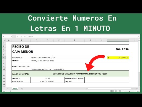 🔴 Como Convertir NUMEROS EN LETRAS  en EXCEL ( Fácil y Rápido )