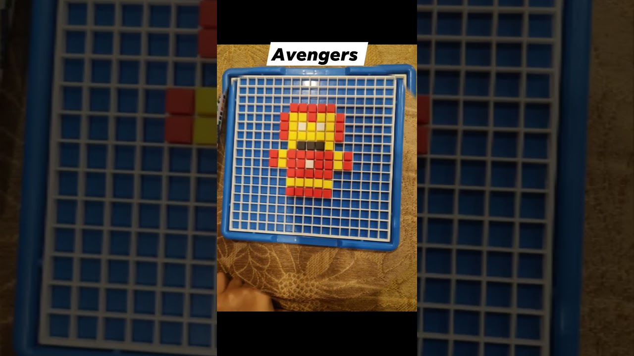Pixel art #avengers #fun #ironman #hulk #captainamerica#Spiderman @vedandmom