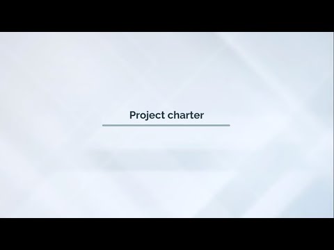 What a project charter is?