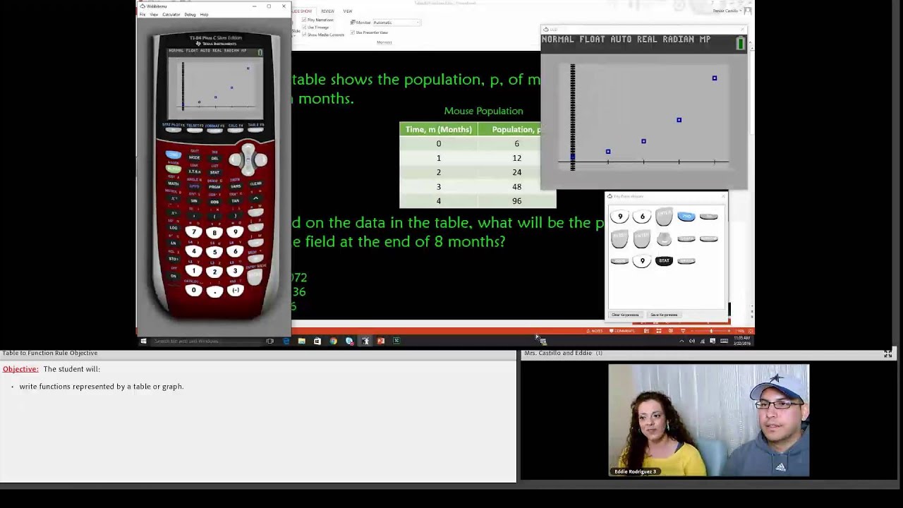RMA Algebra 1 EOC STAAR Tutorial - Topic 4 - Table to function rule
