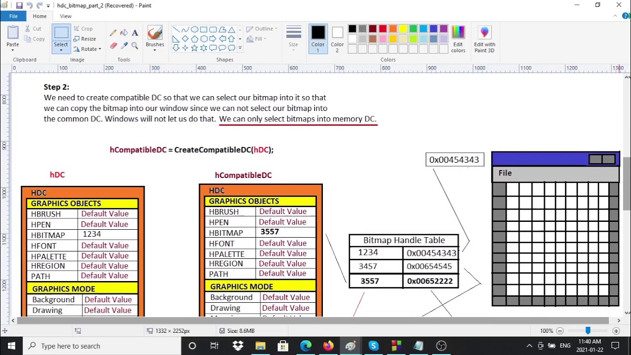 Video 16 HDC Continuation- CompatibleDC LoadBitmap and BitBlt functions