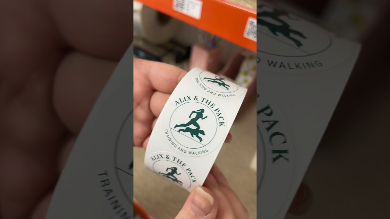 Packaging custom 51mm round sticker roll order #shorts