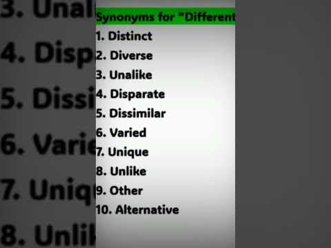 Synonyms for Different #englishlanguagetest #english