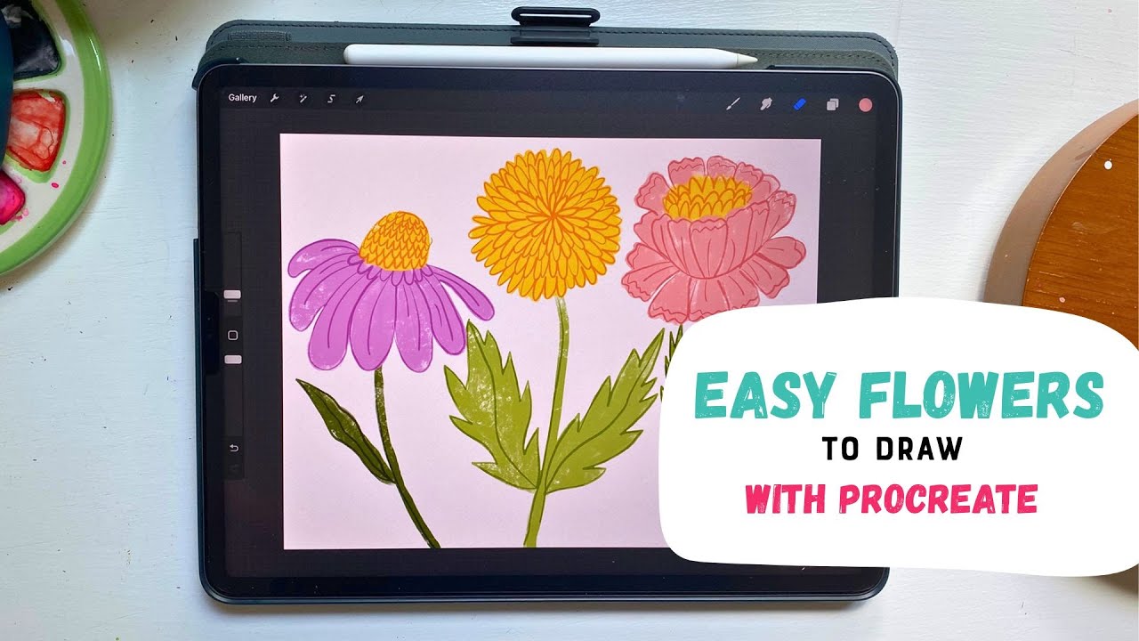 Easy Flowers to Draw with Procreate