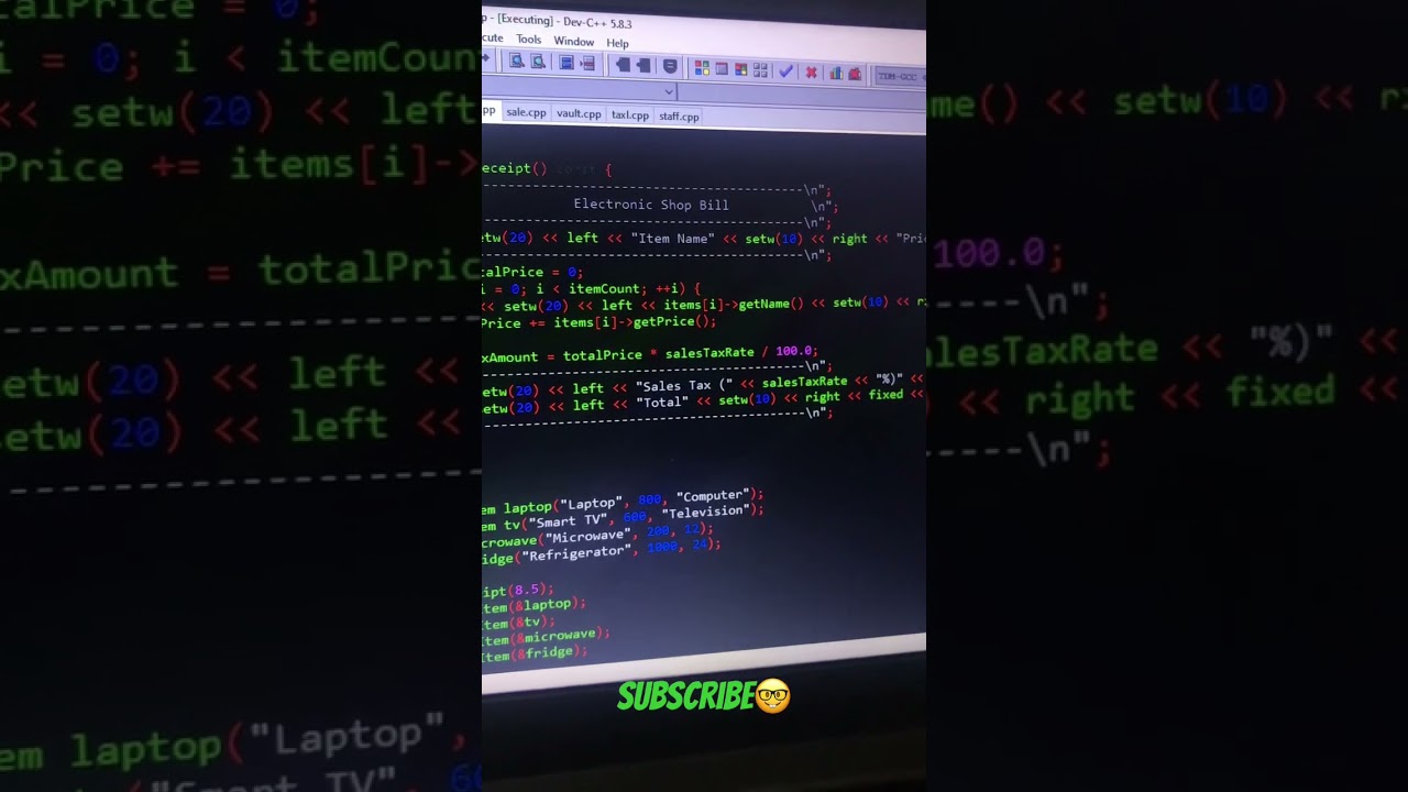 electronic shop in c++ IDE dev c++#cppprogramming #codingtime #codinglife