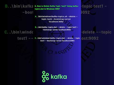 8. How to Delete Kafka Topic ‘test1’ Using kafka-topics.bat in Windows CMD?
