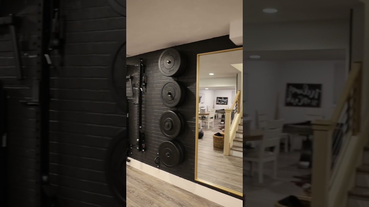 Dream Gym! Accent wall like you’ve never seen! DIY home gym.  Gym at Home. PRX Performance