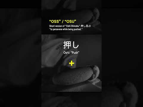 The Meaning of OSS/OSU #martialarts