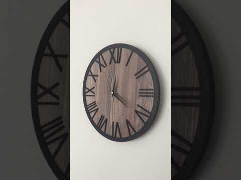 Goodtime Roman Numeral Decorative Wall Clock 30 cm MDF Wooden Home Needles Design