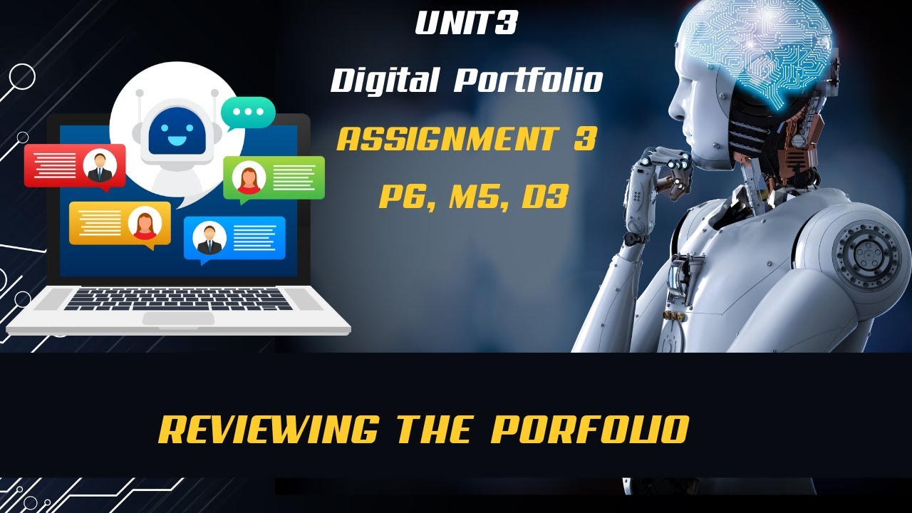 REVIEW OF YOUR DIGITAL PORTFOLIO UNit 3 ass 3 with Sample #digitalportfolio #ict
