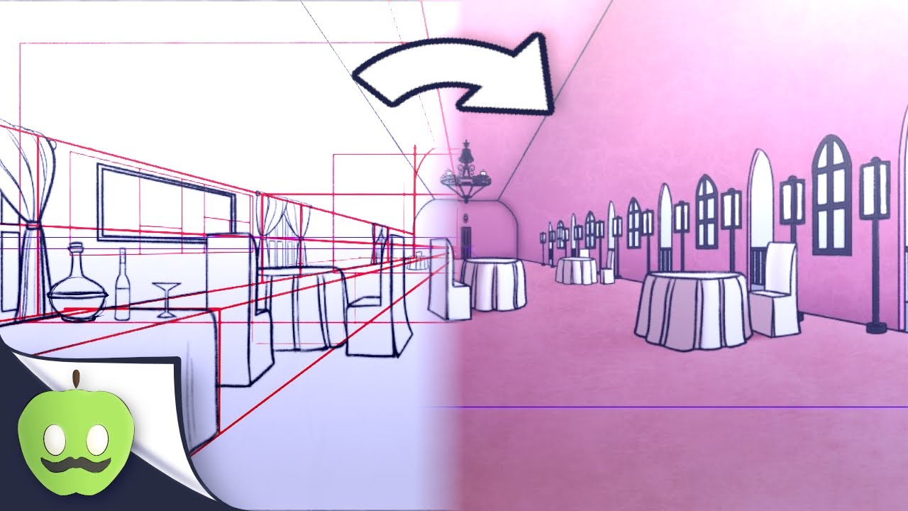 Drawing 2D Backgrounds for Animation - Full process and workflow