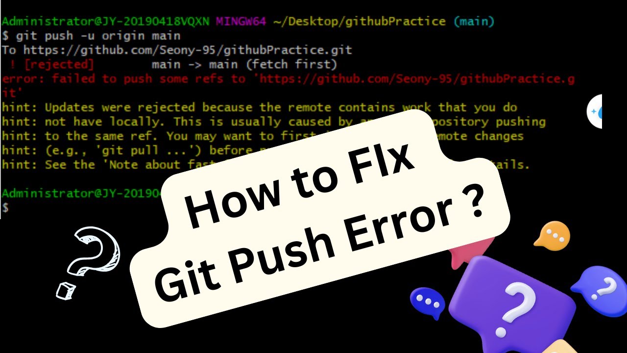 How to Fix #git  Error? | How to Push Code to #github(git push error solved) + #asmr