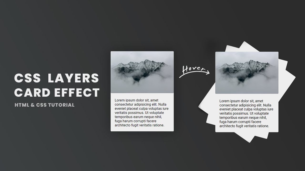 CSS Layers Card Hover Effect | HTML & CSS Tutorial