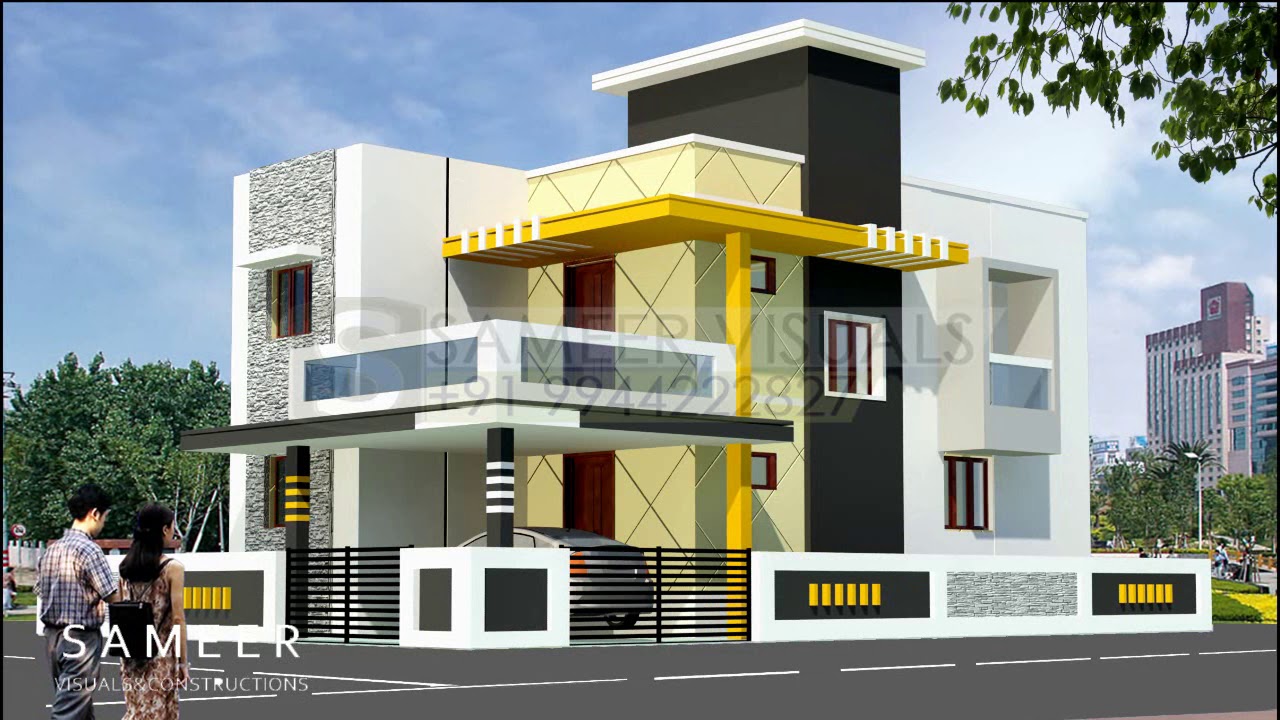 Elevation Tamilnadu | House | Elevations | Design | Ideas | SAMEER VISUALS