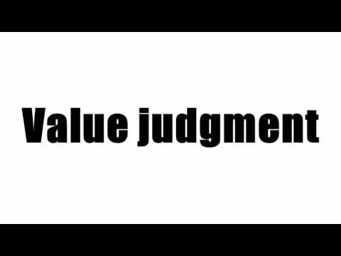 Value judgment