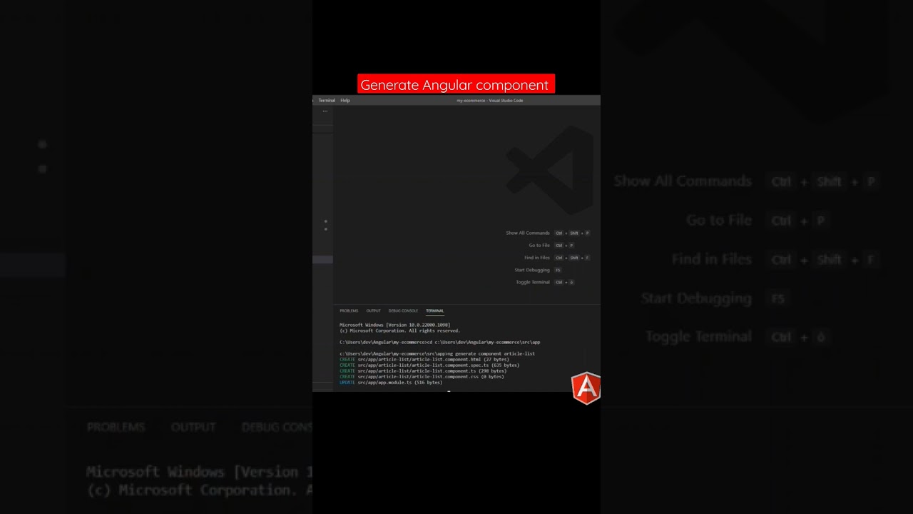 Angular CLI commands: ng generate