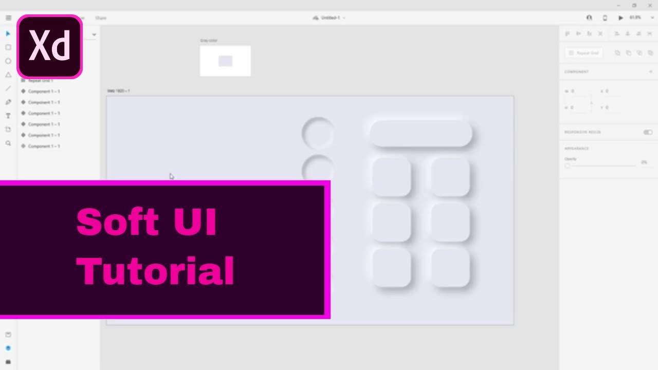 Adobe XD - How to create soft UI or Neumorphism effect