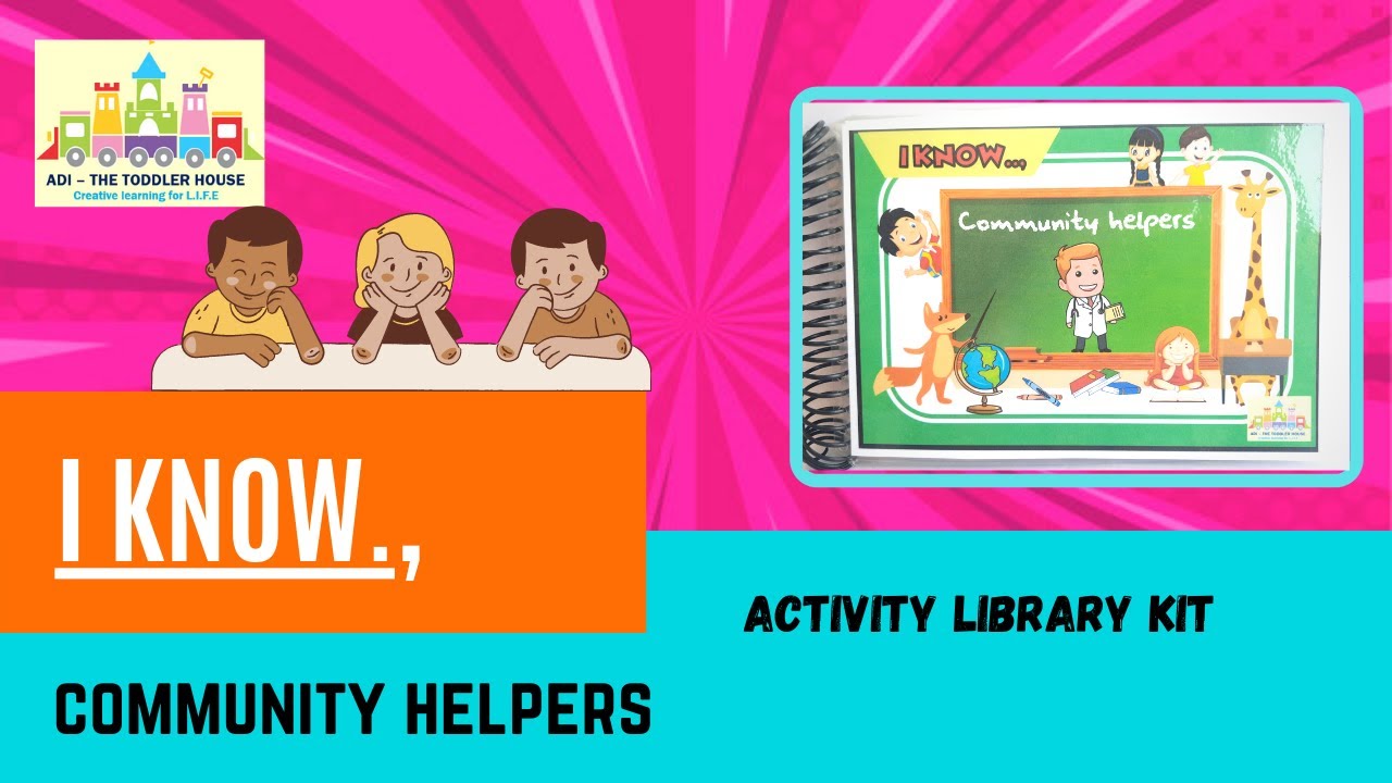 I KNOW - COMMUNITY HELPER Activity book - Library kit for toddlers