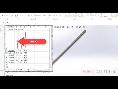 Solidworks Design Table Configuration – taufikcadtutor