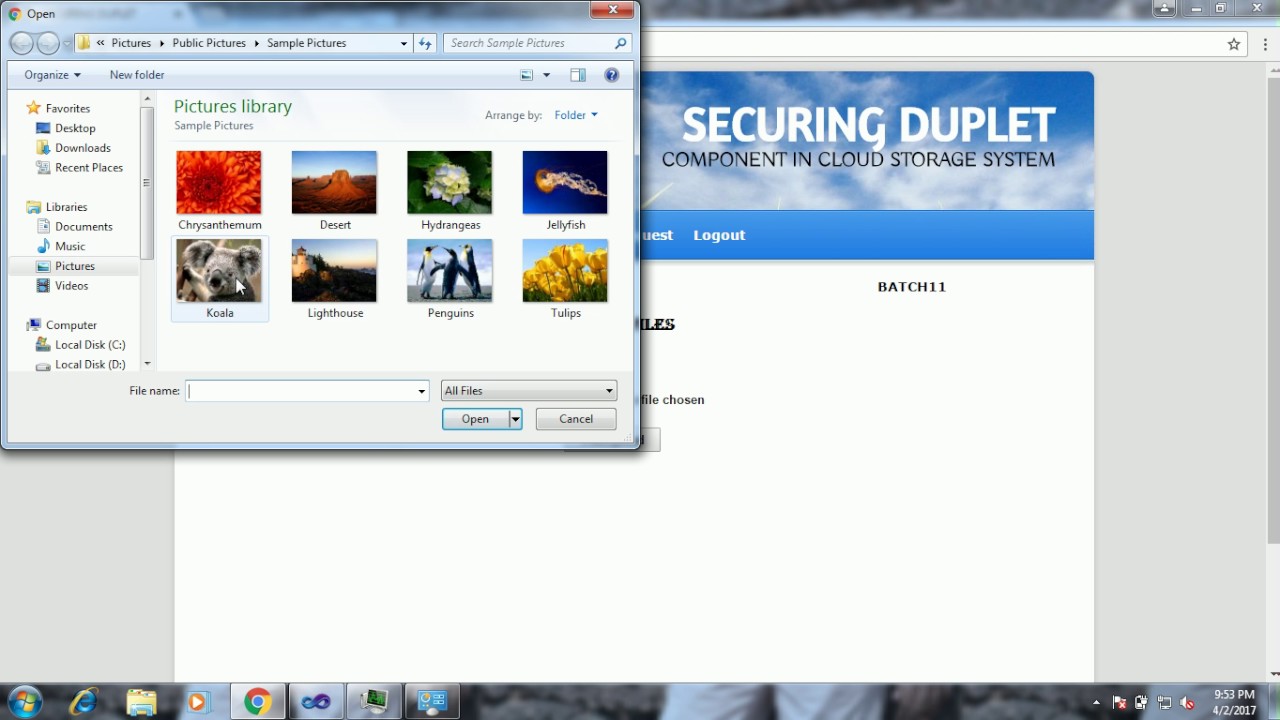 Securing Duplet Component in Cloud Storage System Using Two-Fish algorithm