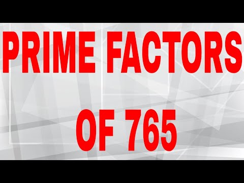 Prime factors of 765|Prime Factorization