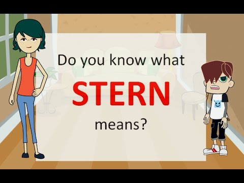 Do you know what STERN means? - Learn English words and phrases daily with Kevin.