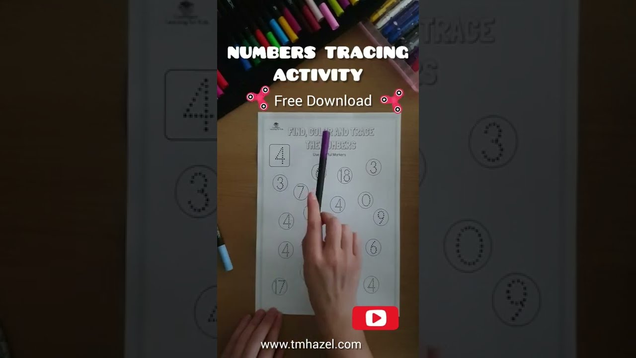 Number Tracing Activity, Number Worksheets, Math Activities Tracing Worksheets