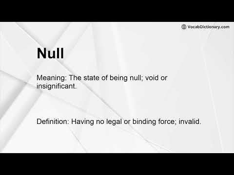 Null Meaning