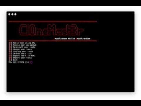 Make Clones from Github with Cl0neMast3r on Kali Linux