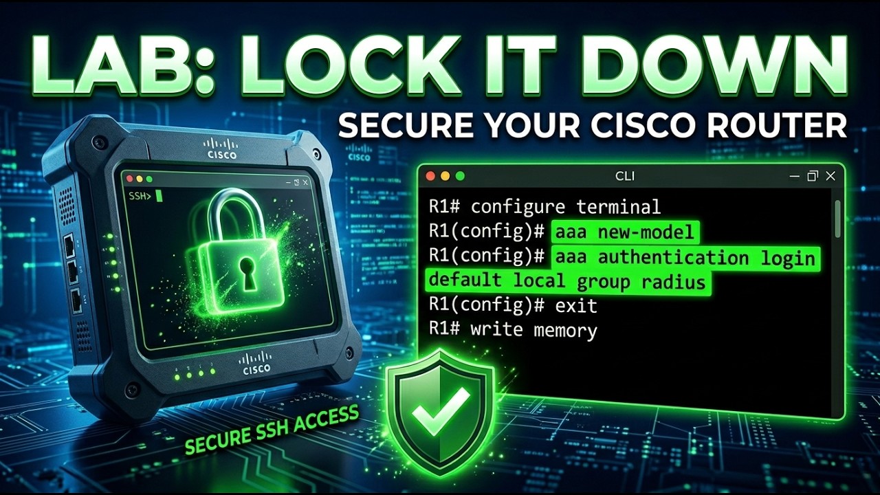 RADIUS + SSH Lab: Cisco AAA Authentication Step by Step