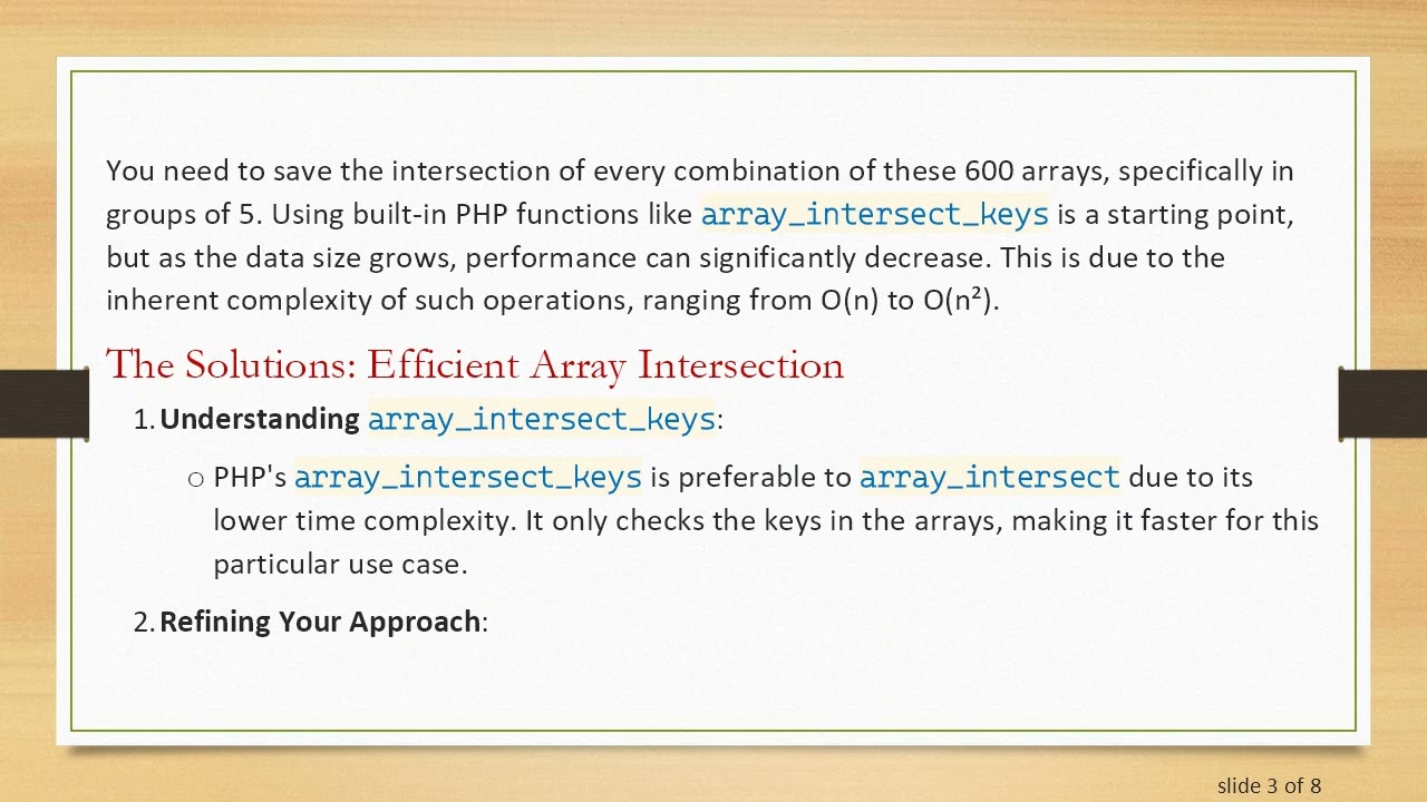 The Optimal Method to Intersect Many Arrays in PHP