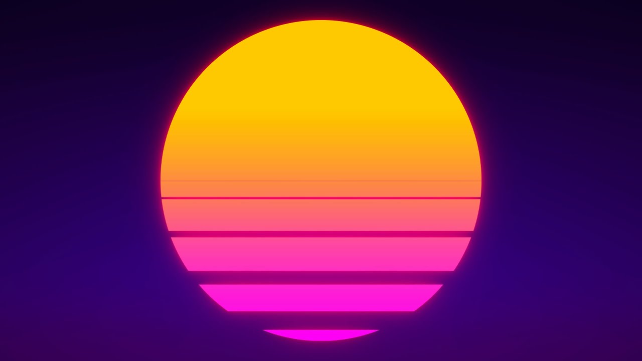 Footage | SynthWave Sun Animated | 2160p