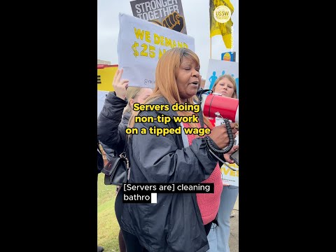 Servers doing non-tipped work on a tipped wage