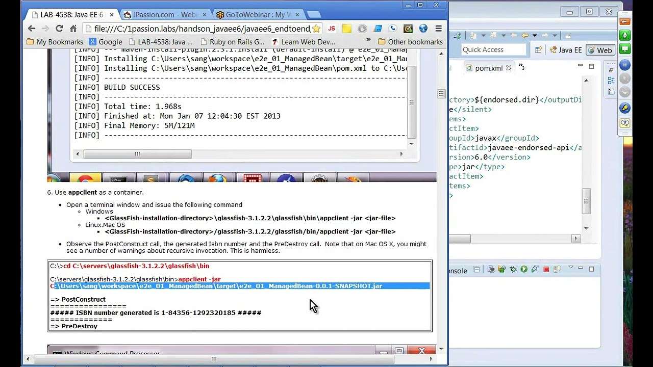 Building Java EE app End to end (Java EE 6)