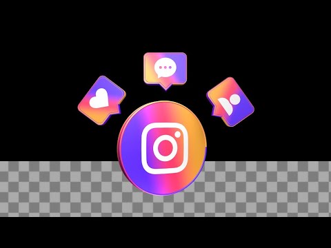 Instagram Modern 3D Circle Icon | transparent background, alpha channel