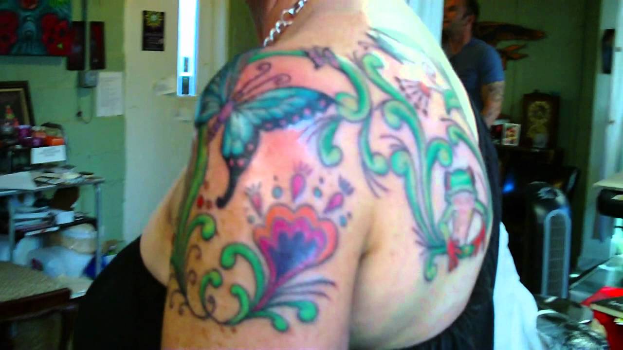 Spellbound Studio--Amy's Butterfly, frog, and scroll work