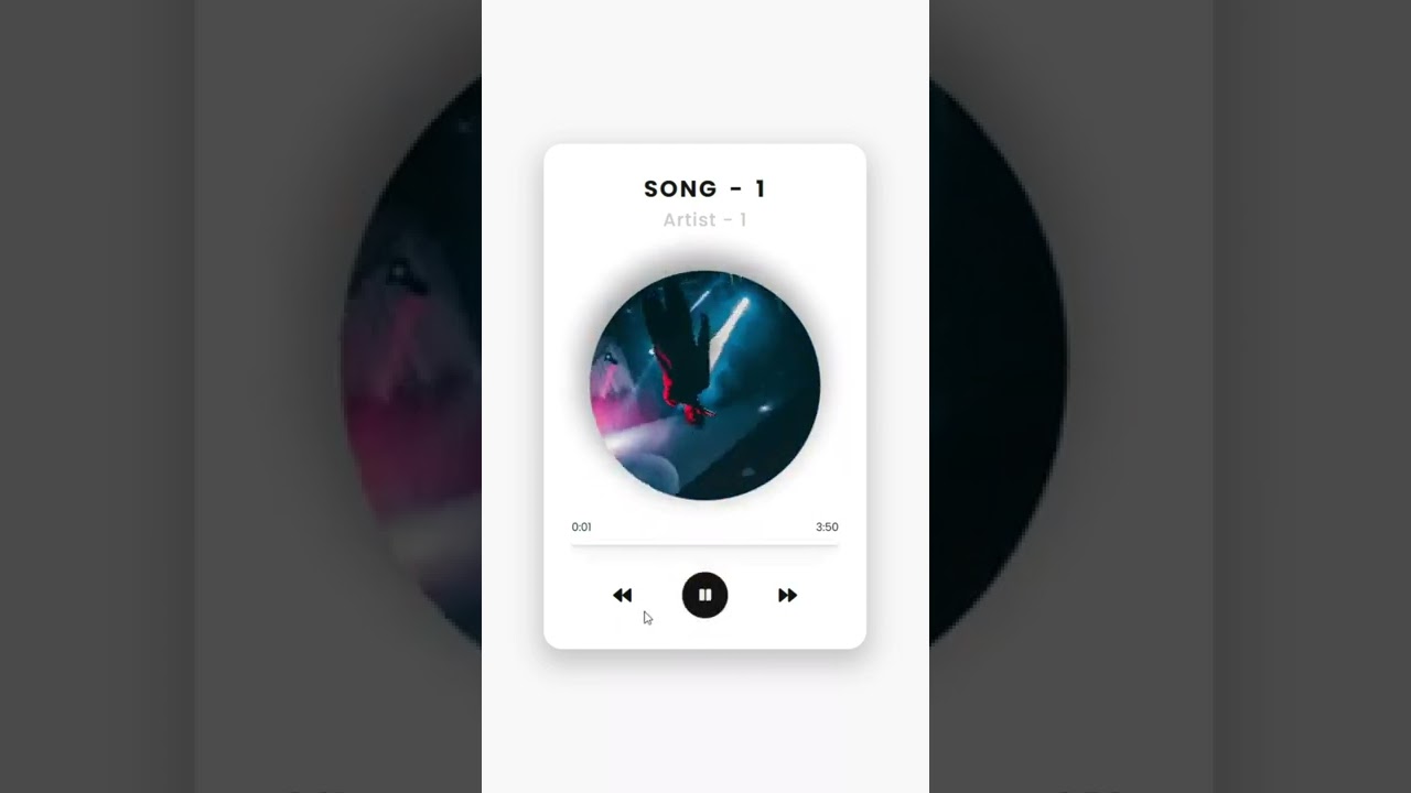 JavaScript Working Music Player | #shorts #html #css #js