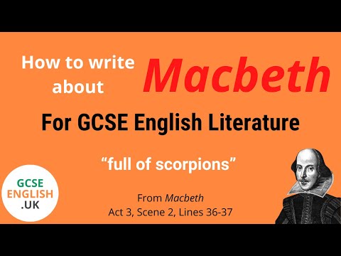 What’s a good quote that shows Macbeth’s disturbed state of mind? "full of scorpions."
