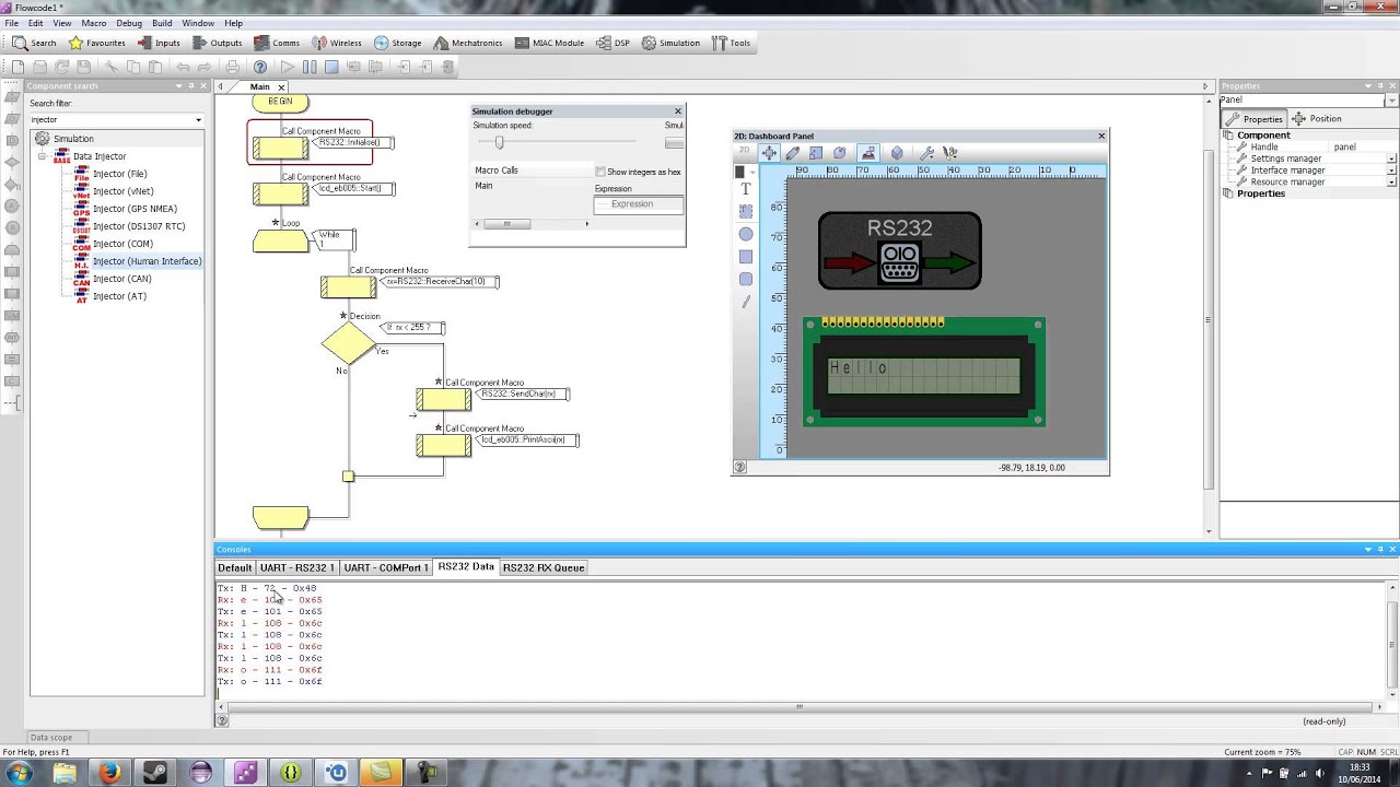 Flowcode 6 Comms Component Injector