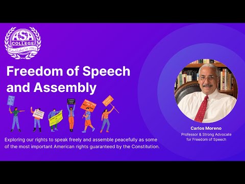 Online Lecture by Prof. Carlos Moreno: Freedom of Speech and Assembly