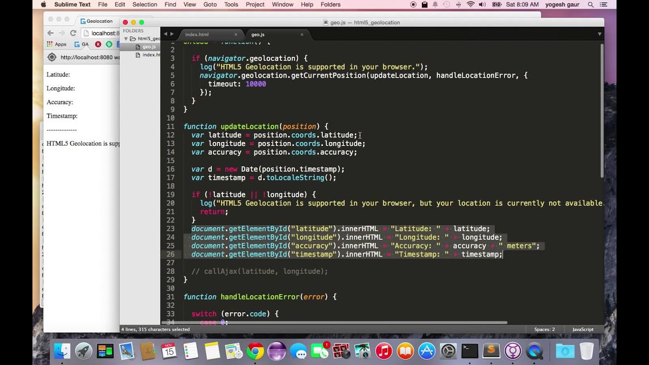 Html5 Geolocation in 4 minutes