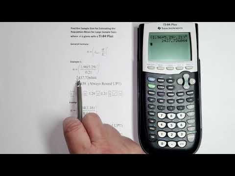Find the Sample Size where (Standard Deviation is Given) on a TI-84 Plus
