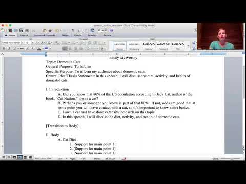 Organizing and Outlining your Speech