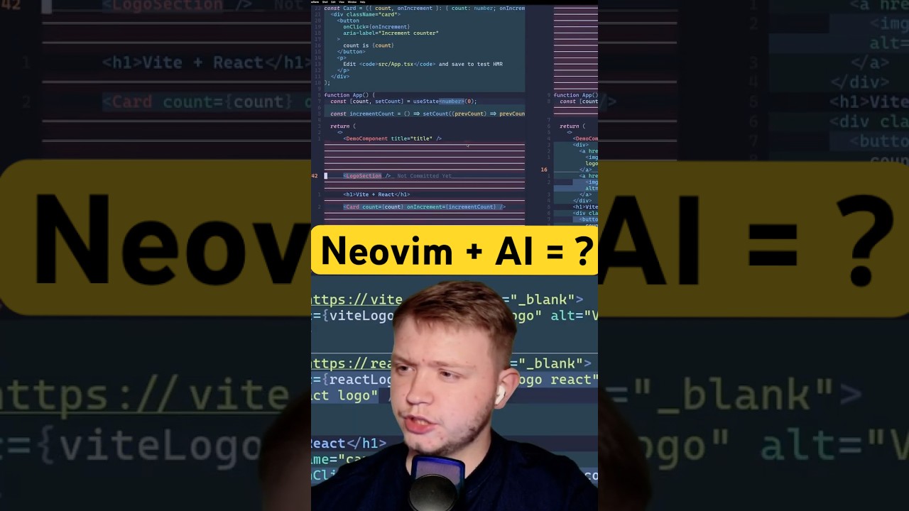 Neovim + AI = Full Stack Magic! 🚀 #webdev #shorts #coding #neovim #nvim #ai #code #vim #programming